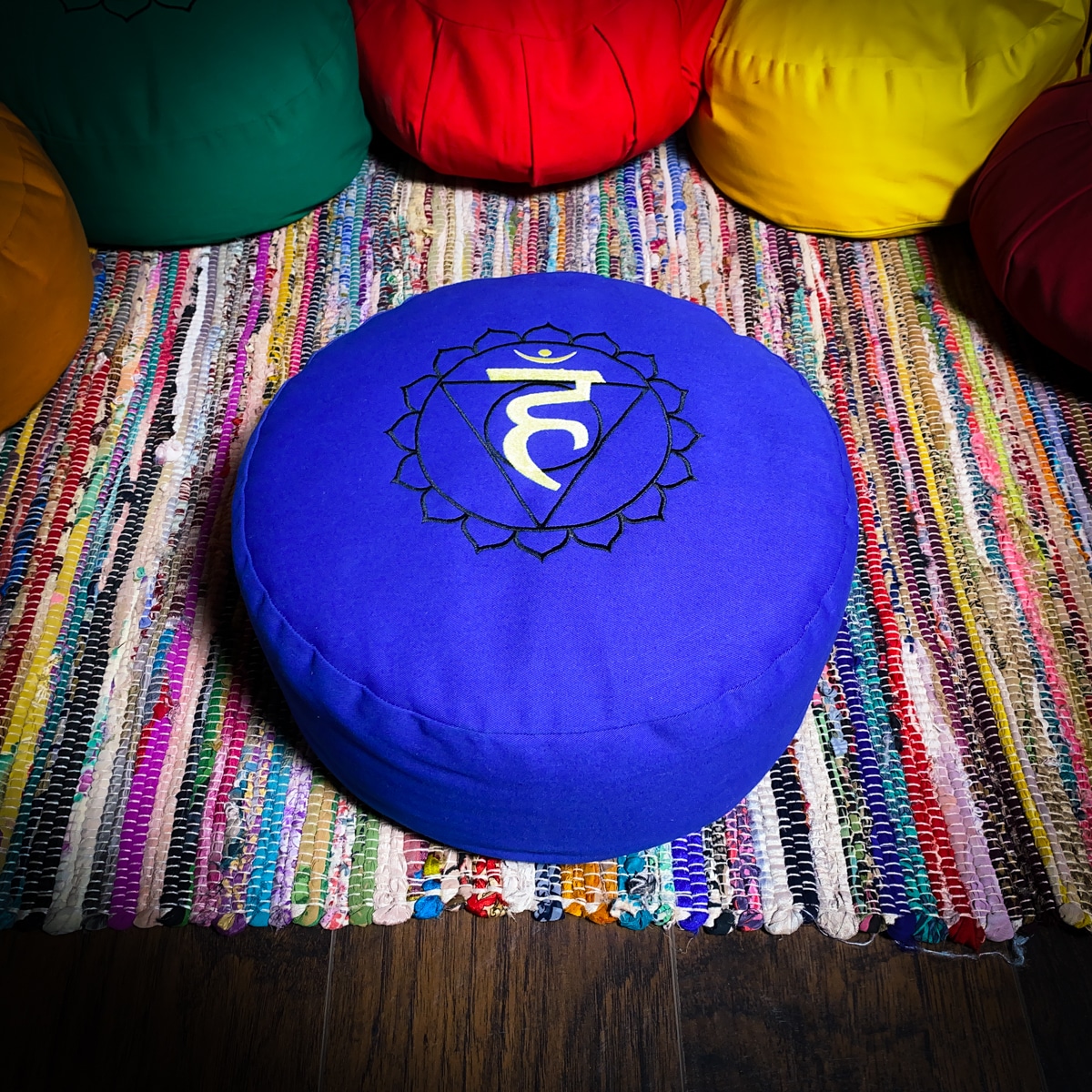 Zafu Round Meditation Pillow- Royal Blue